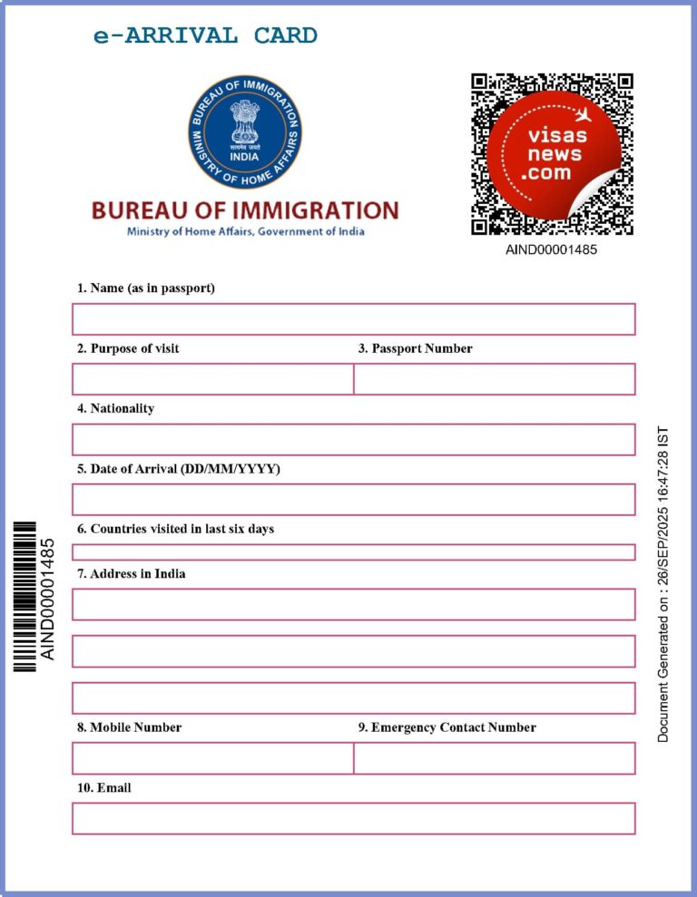 India set to launch digital arrival card - VisasNews